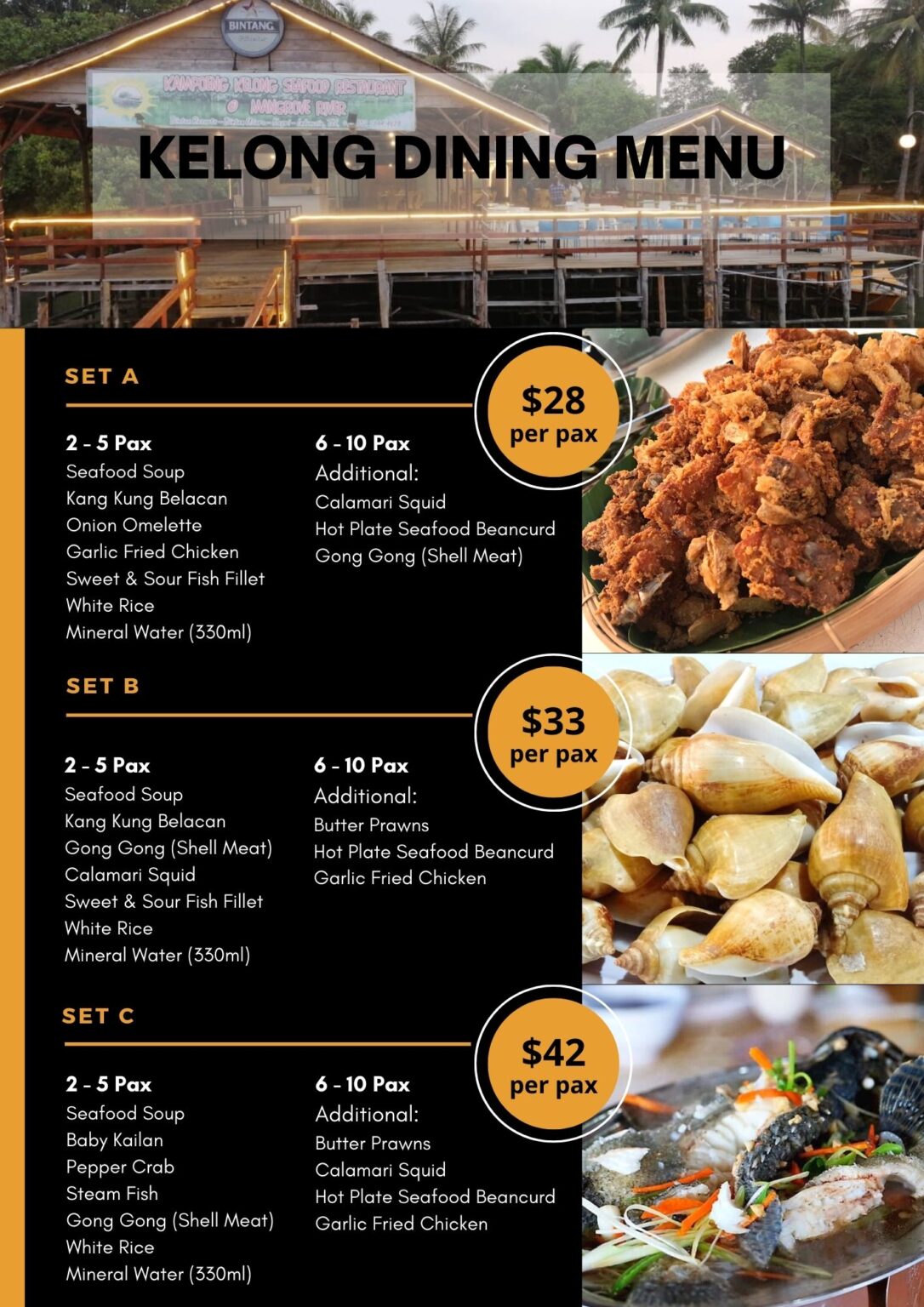 Local Kelong Seafood Dining - Freshest Seafood in Bintan